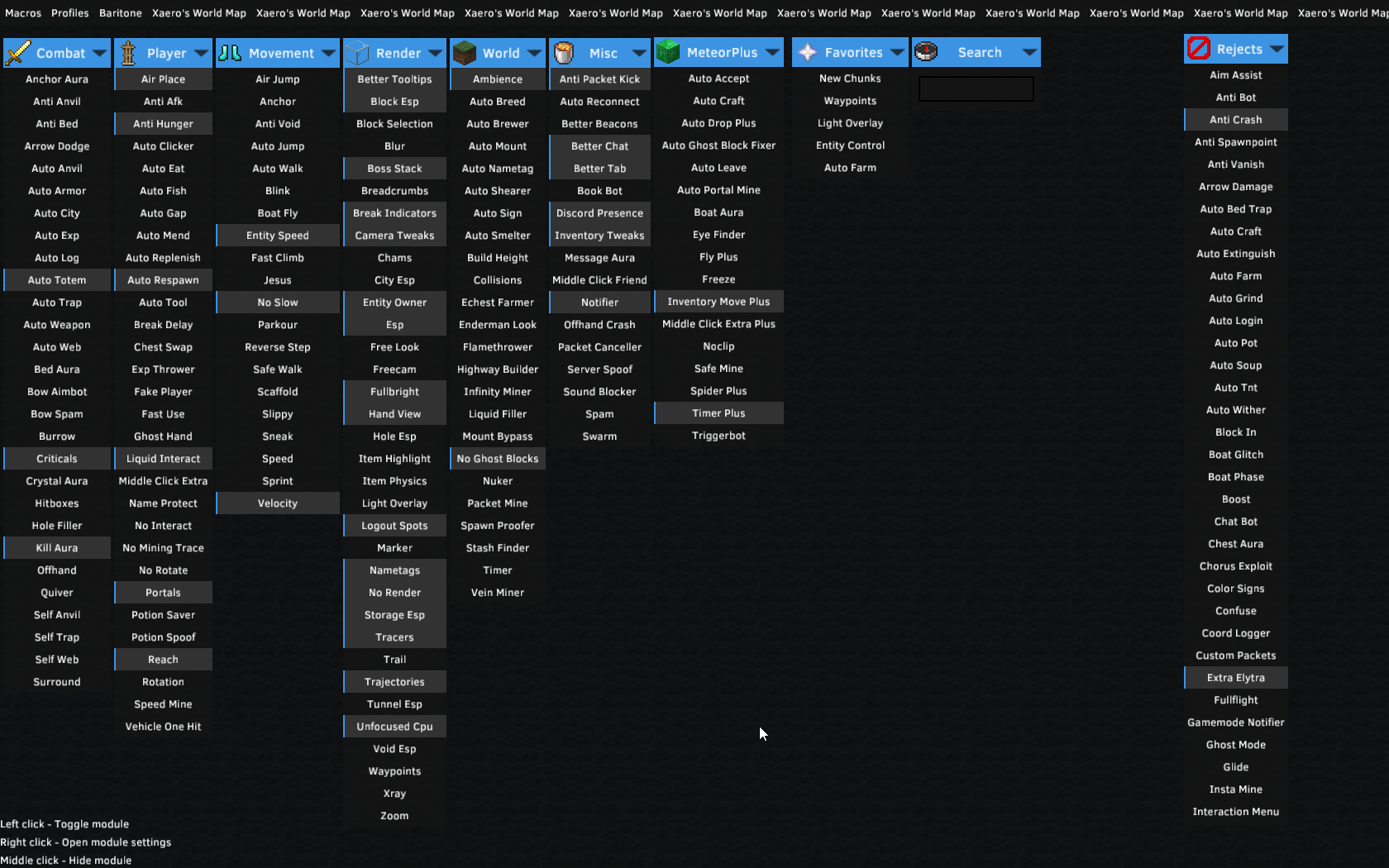 Tabs overflow · Issue #3910 · MeteorDevelopment/meteor-client · GitHub