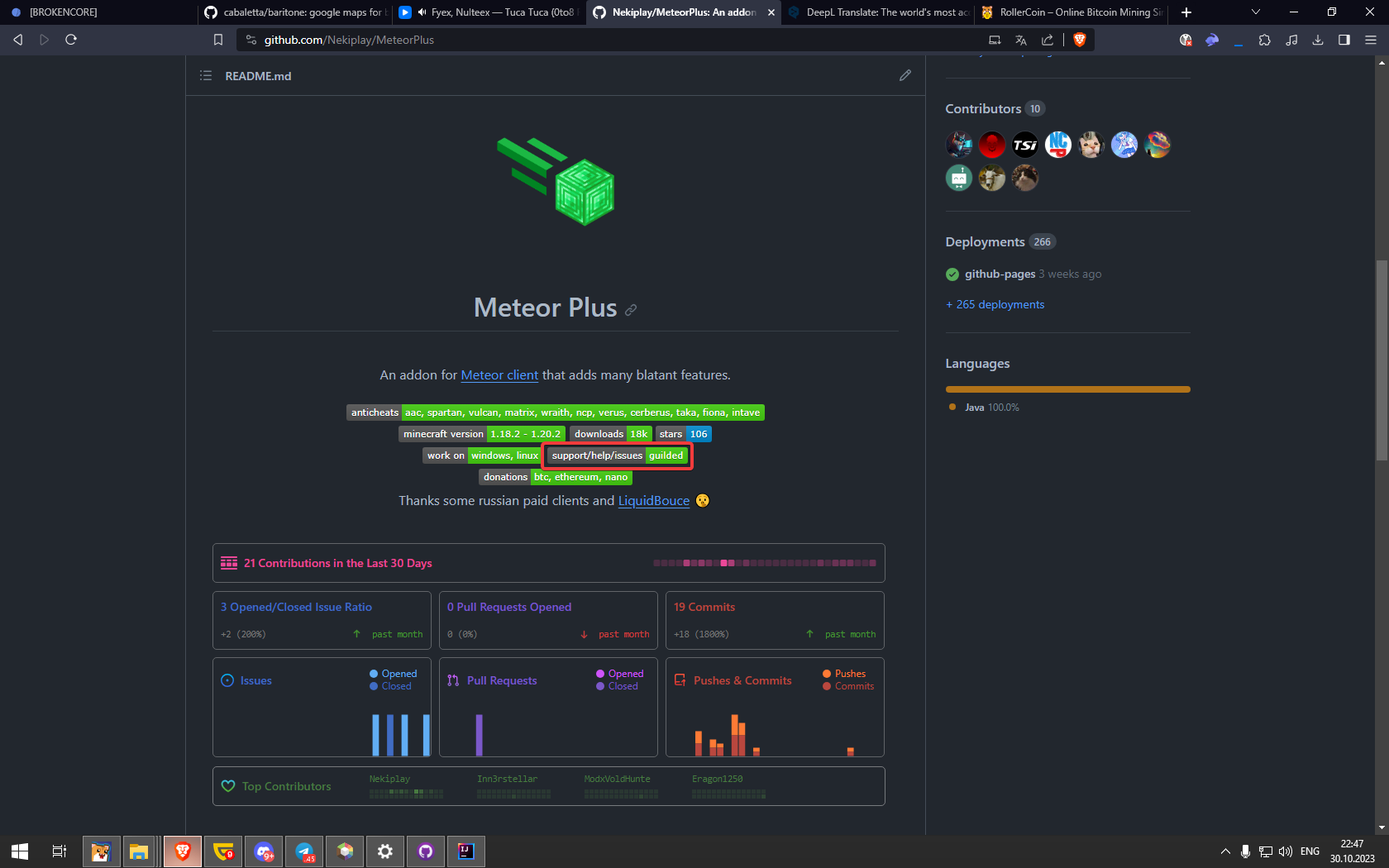[Bug] Game Crashing on startup · Issue #72 · Nekiplay/MeteorPlus · GitHub