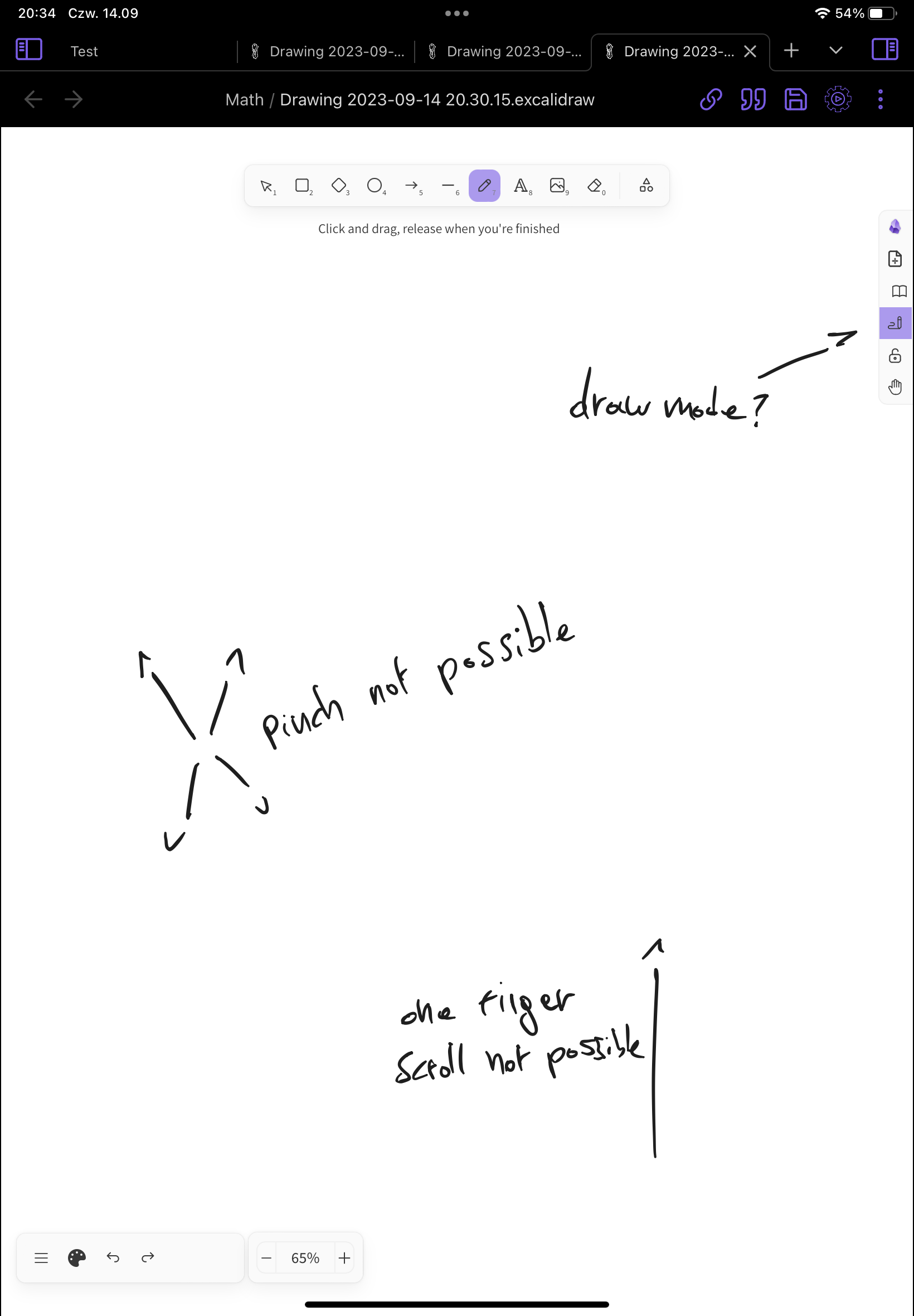 FR: Pinch to zoom and improve scroll in draw mode. · Issue #1333 · zsviczian/obsidian-excalidraw ...