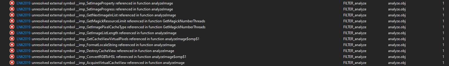 Unresolved external symbols and unknown includes in VisualMagick · Issue #4570 · ImageMagick ...