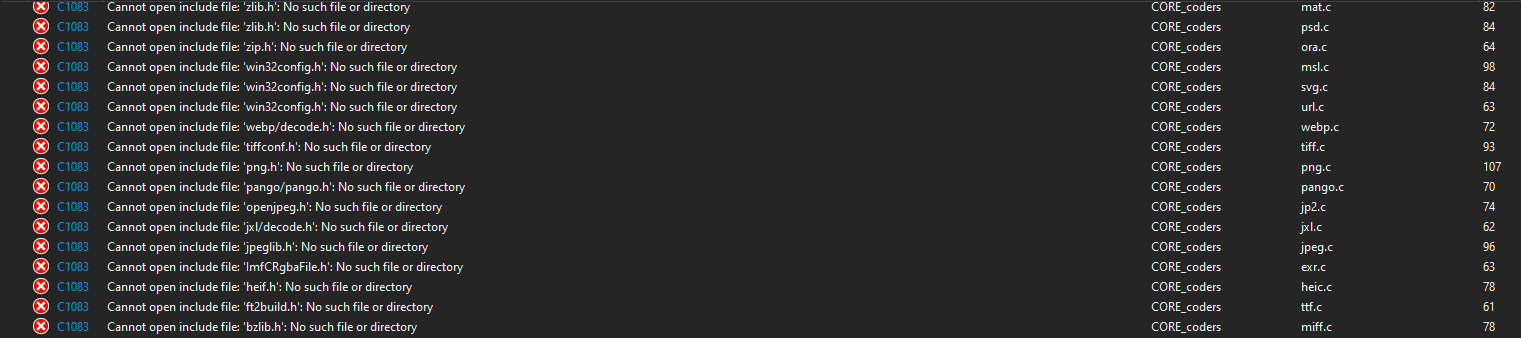 Unresolved external symbols and unknown includes in VisualMagick · Issue #4570 · ImageMagick ...