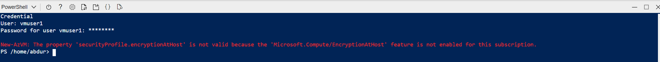 New-AzVM failing on "securityProfile.encryptionAtHost" · Issue #12776 · Azure/azure-powershell ...
