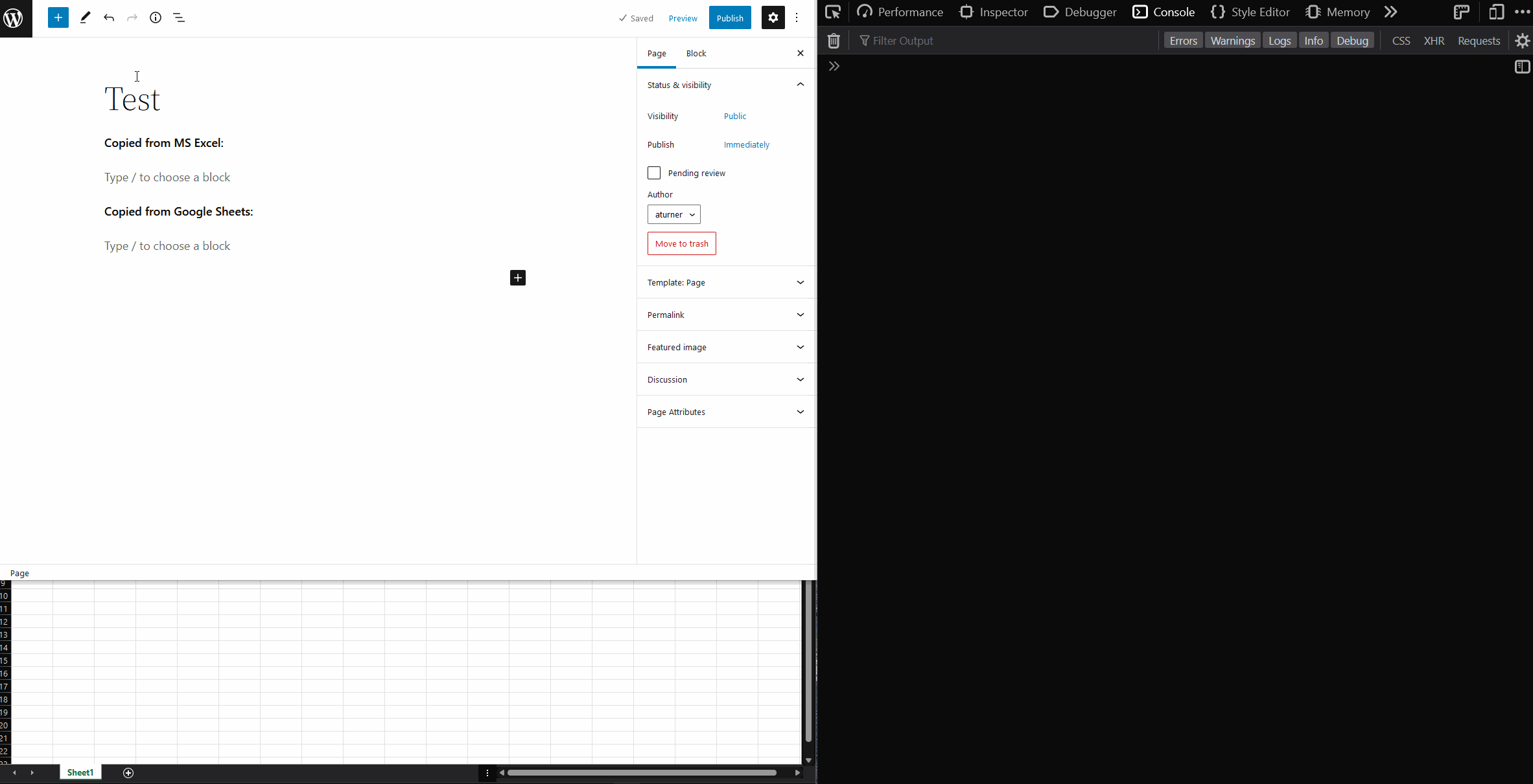 Paste From MS Excel No Longer Creates A Table Block Issue 42570 