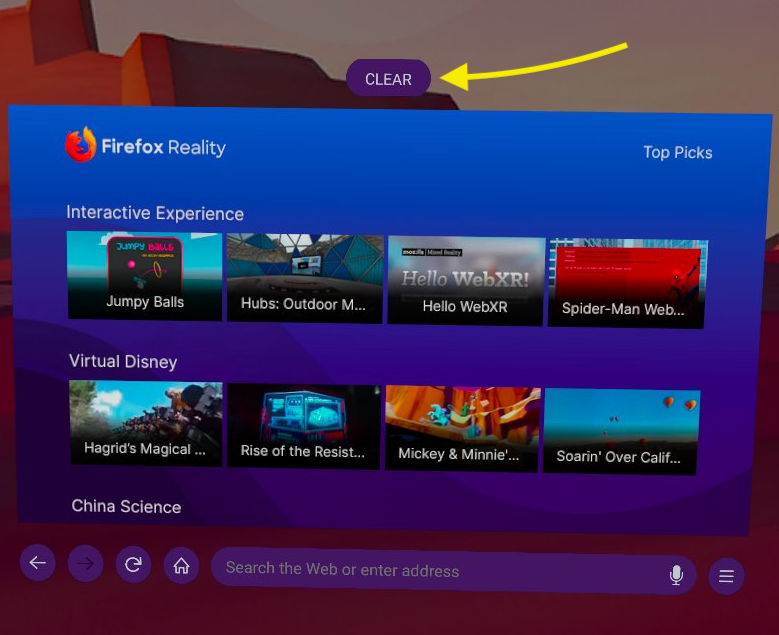 "Clear" button in private mode is confusing · Issue #3702 · MozillaReality/FirefoxReality · GitHub