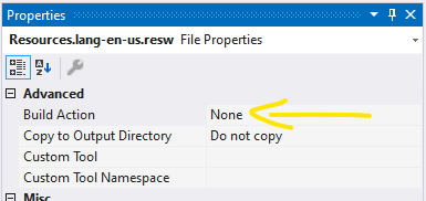 PRIResource build action is absent in WPF projects · Issue #2324 · microsoft/WindowsAppSDK · GitHub