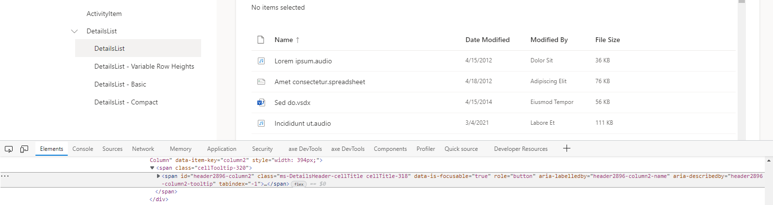[Bug]: Incorrect role of column header is defined as button despite ...
