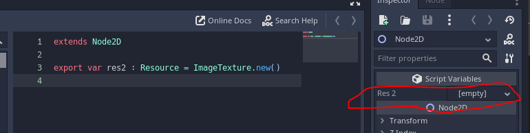 Initial value for exported Resource type doesn't show up in the inspector · Issue #65731 ...