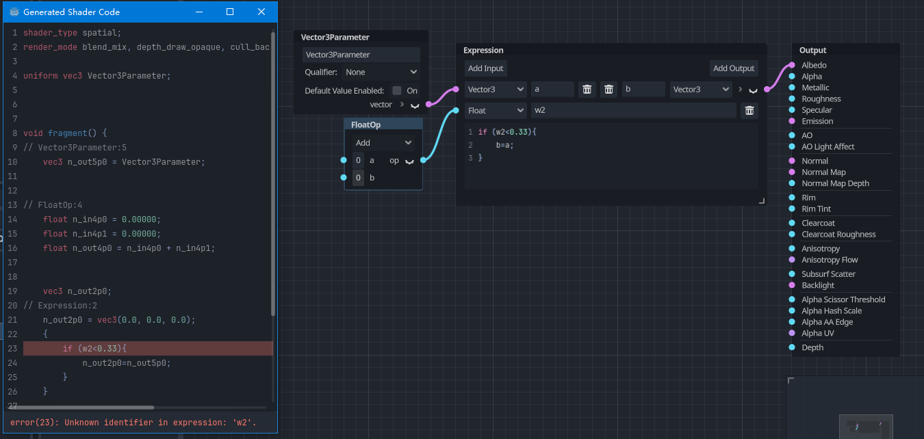 Visualshader S Expression Parse Error When Variable No Space · Issue 83944 · Godotengine Godot