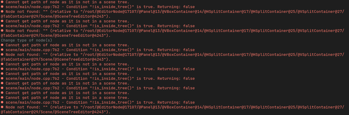 Change type node, delete all content · Issue #83358 · godotengine/godot · GitHub