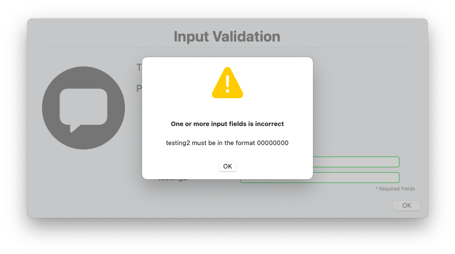 Support for Regex Validation of Text Inputs · Issue #129 · swiftDialog/swiftDialog · GitHub