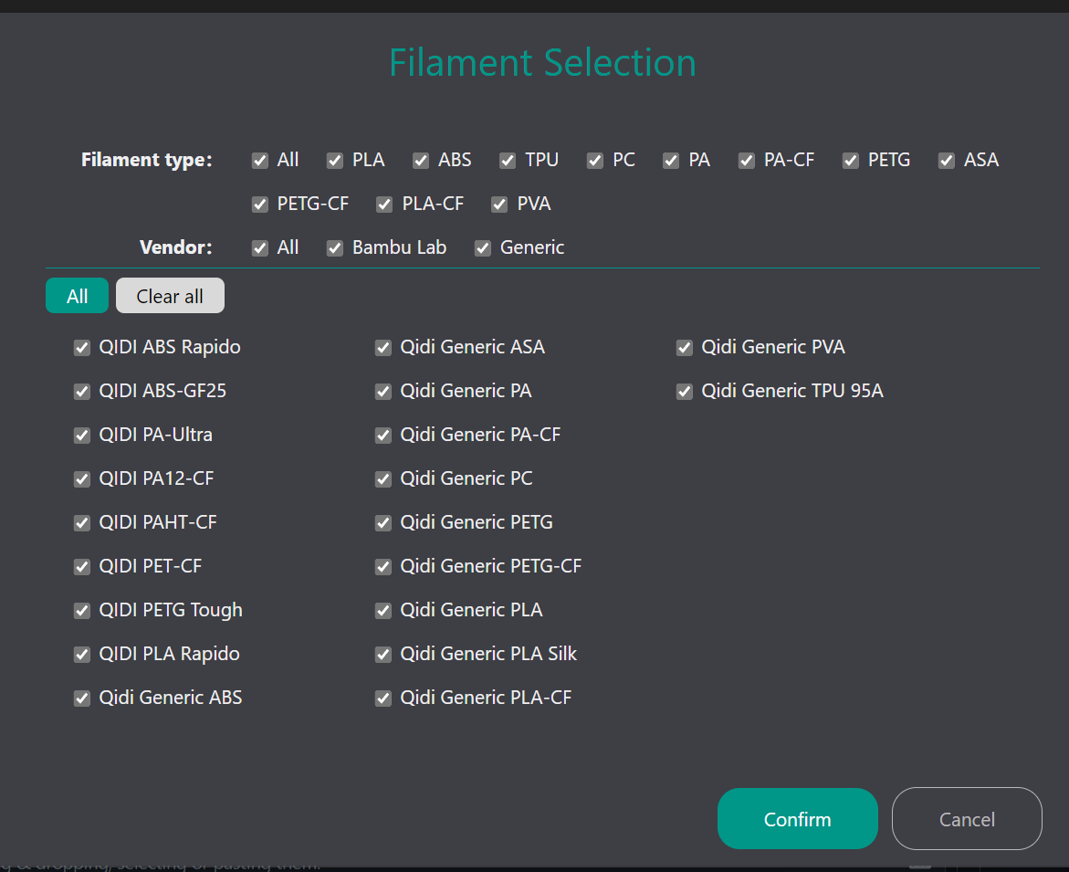 QIDI XMax 3 TPU 95A not present in filament list. · Issue #2240 · SoftFever/OrcaSlicer · GitHub