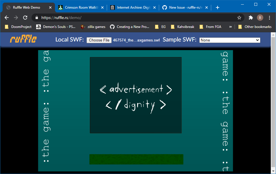 :the game: Never loads · Issue #1442 · ruffle-rs/ruffle · GitHub