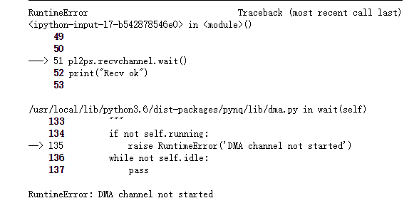 DMA recvchannel stop working after use DMA.recvchannel.transfer(output ...