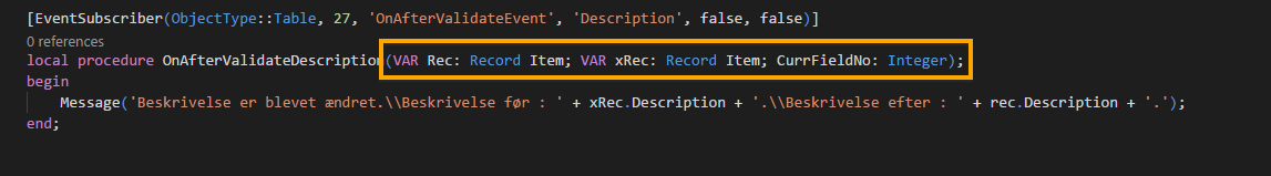 Subscriber Events - Copying the parameters from the Publisher Event · Issue #1534 · microsoft/AL ...