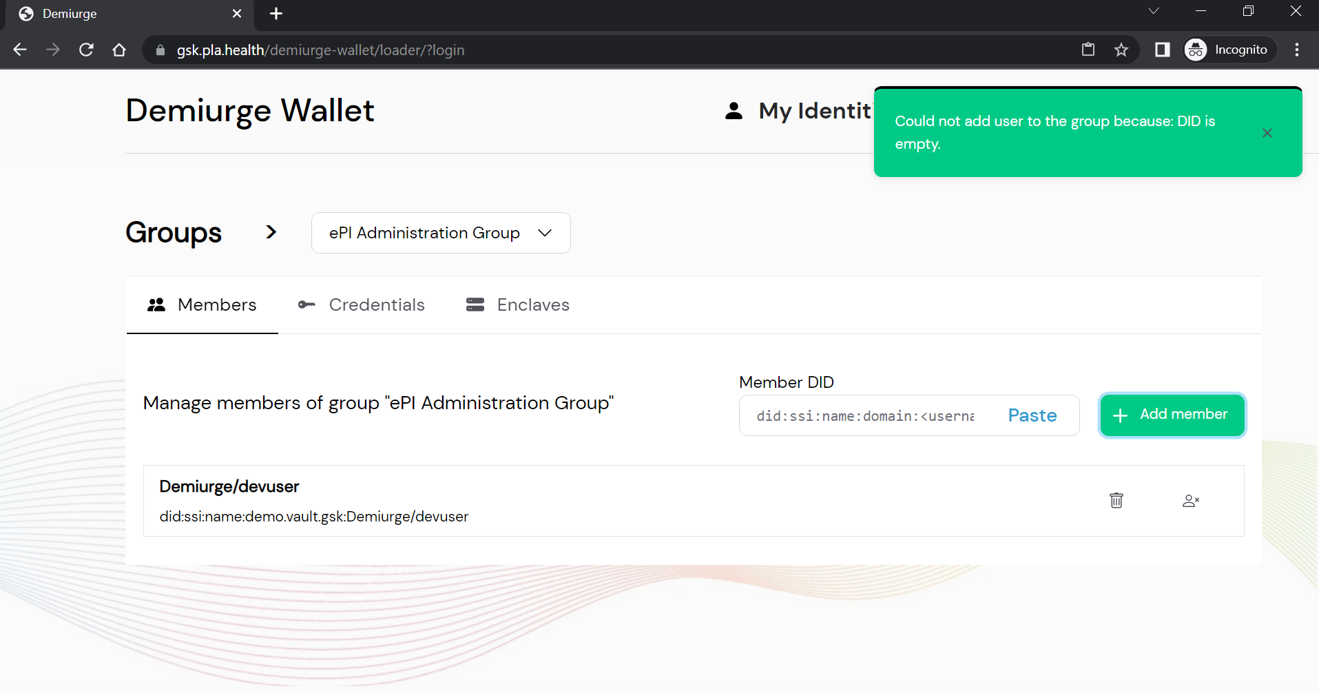 Demiurge Audit Trail bugs · Issue #964 · PharmaLedger-IMI/epi-workspace · GitHub