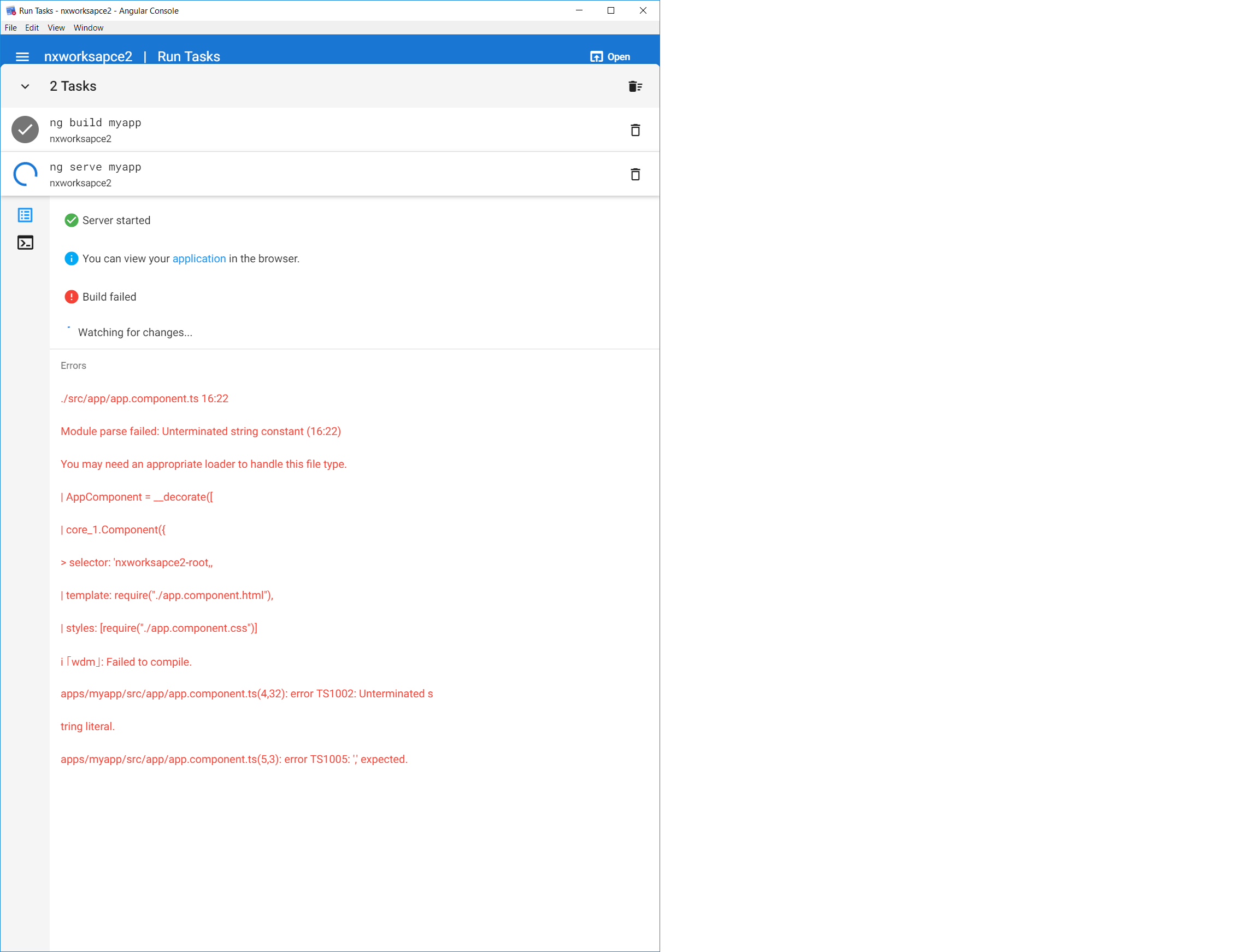Compilation Errors Aren T Formatted Correctly · Issue 319 · Nrwl Nx Console · Github