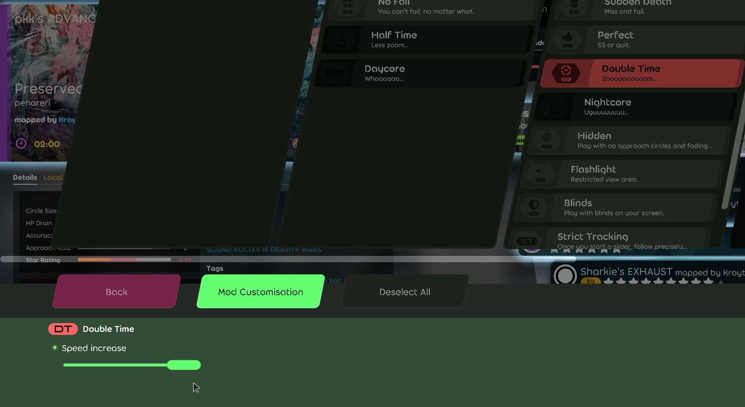 Beatmap difficulty parameters should be visible when selecting or customizing mods · ppy osu ...