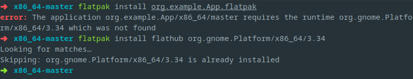 Flatpak won't install bundle: runtime not found · Issue #3756 · flatpak/flatpak · GitHub