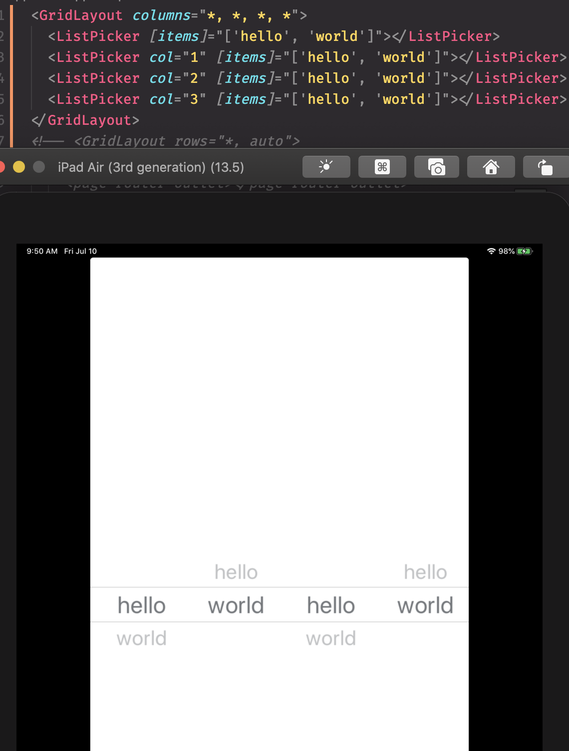 Listpicker should allow multiple components/ Listpicker should allow multiple components/
