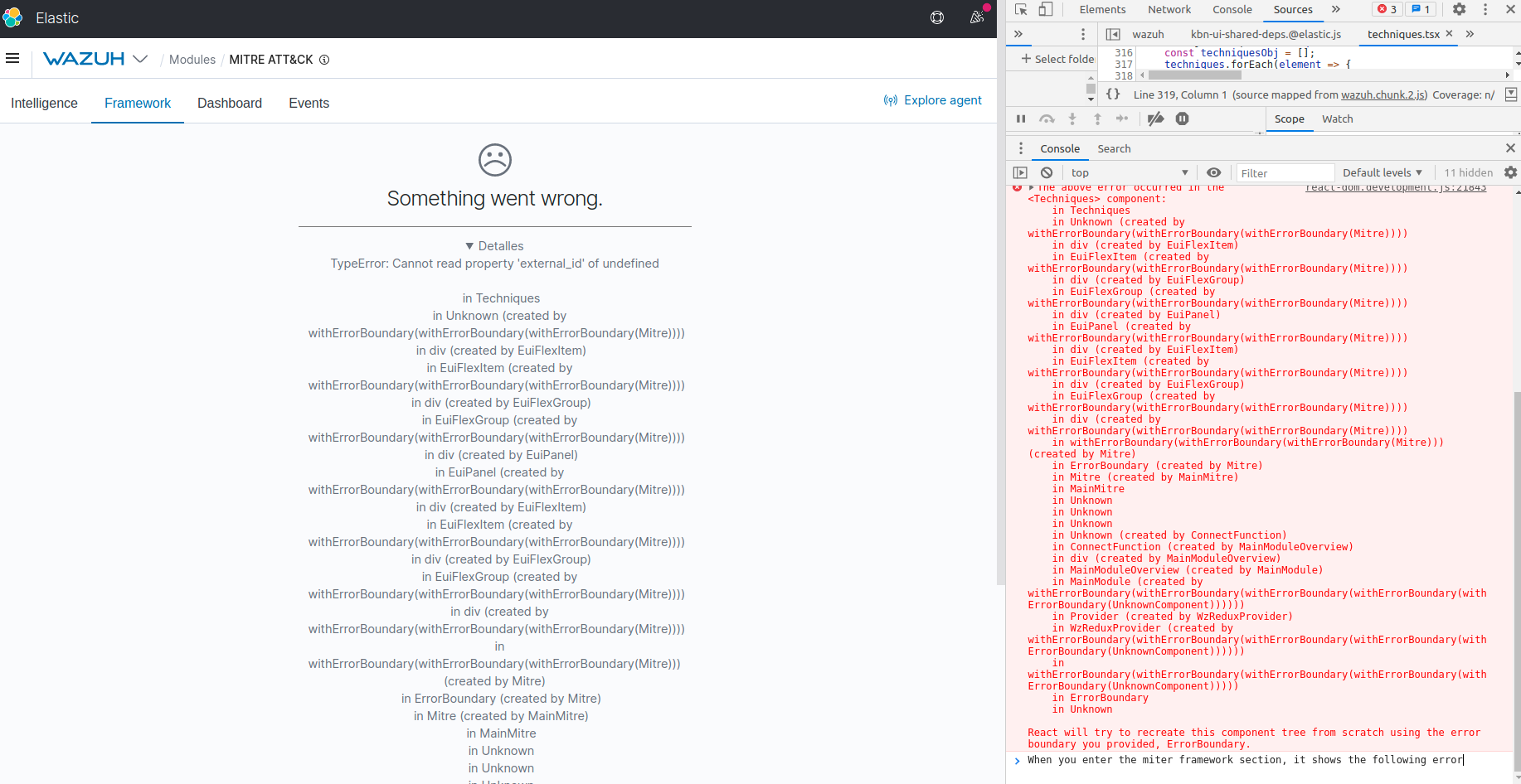 Mitre Framework Section Broken · Issue 3486 · Wazuhwazuh Dashboard Plugins · Github