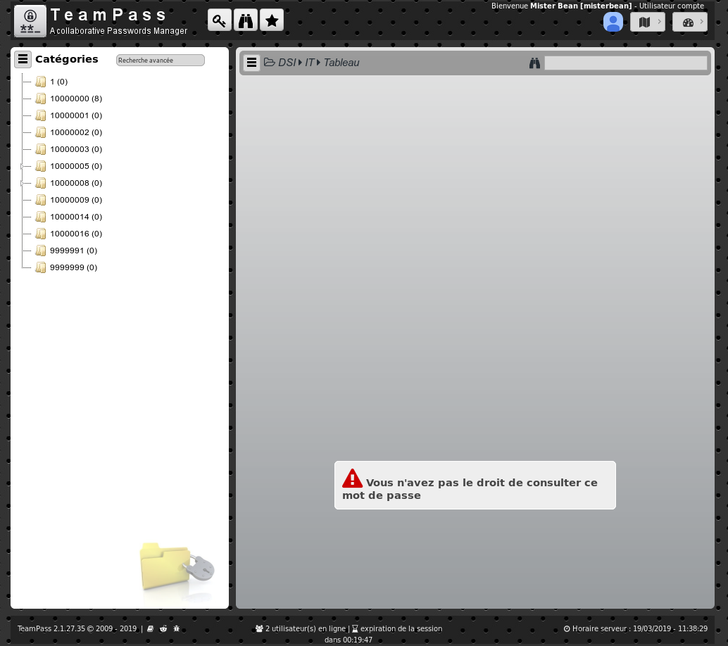 NewUser (LDAP) see all Passwords Version 2.1.27.33 - knows issus ...