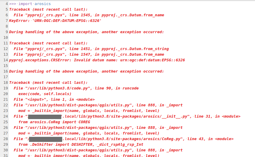 Python error - installing Co-registration plugin in QGIS - Ubuntu · Issue #5 · SMByC ...