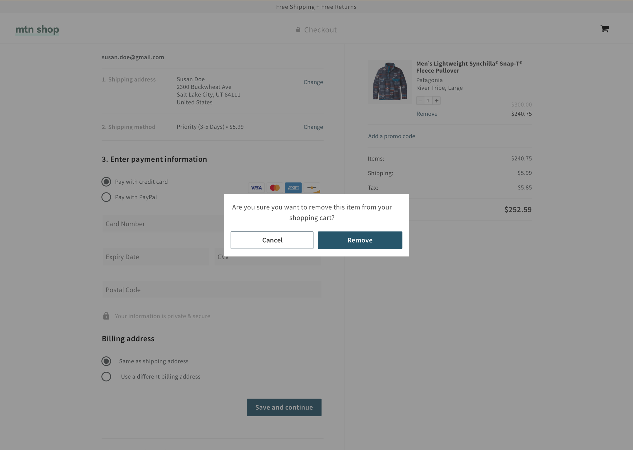 Add confirmation modal for removing items from cart during checkout · Issue #241 ...