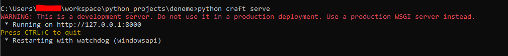 python craft serve watchdog error on windows 10 · Issue #777 ...