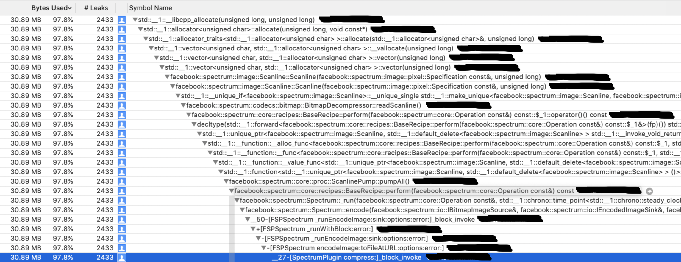 Memory leaking from "Scanlines" · Issue #196 · facebookincubator/spectrum · GitHub