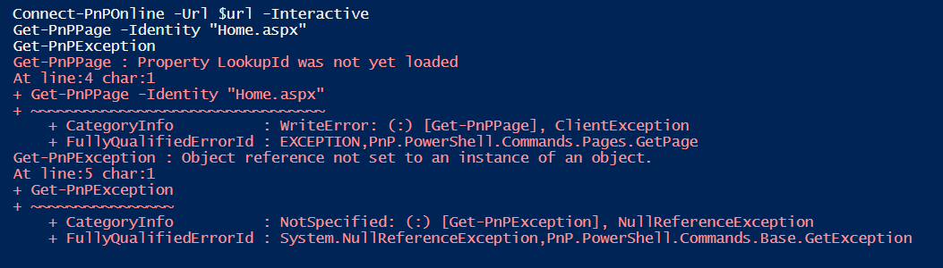 [BUG] Get-PnPPage results in Property LookupId was not yet loaded · Issue #303 · pnp/pnpcore ...