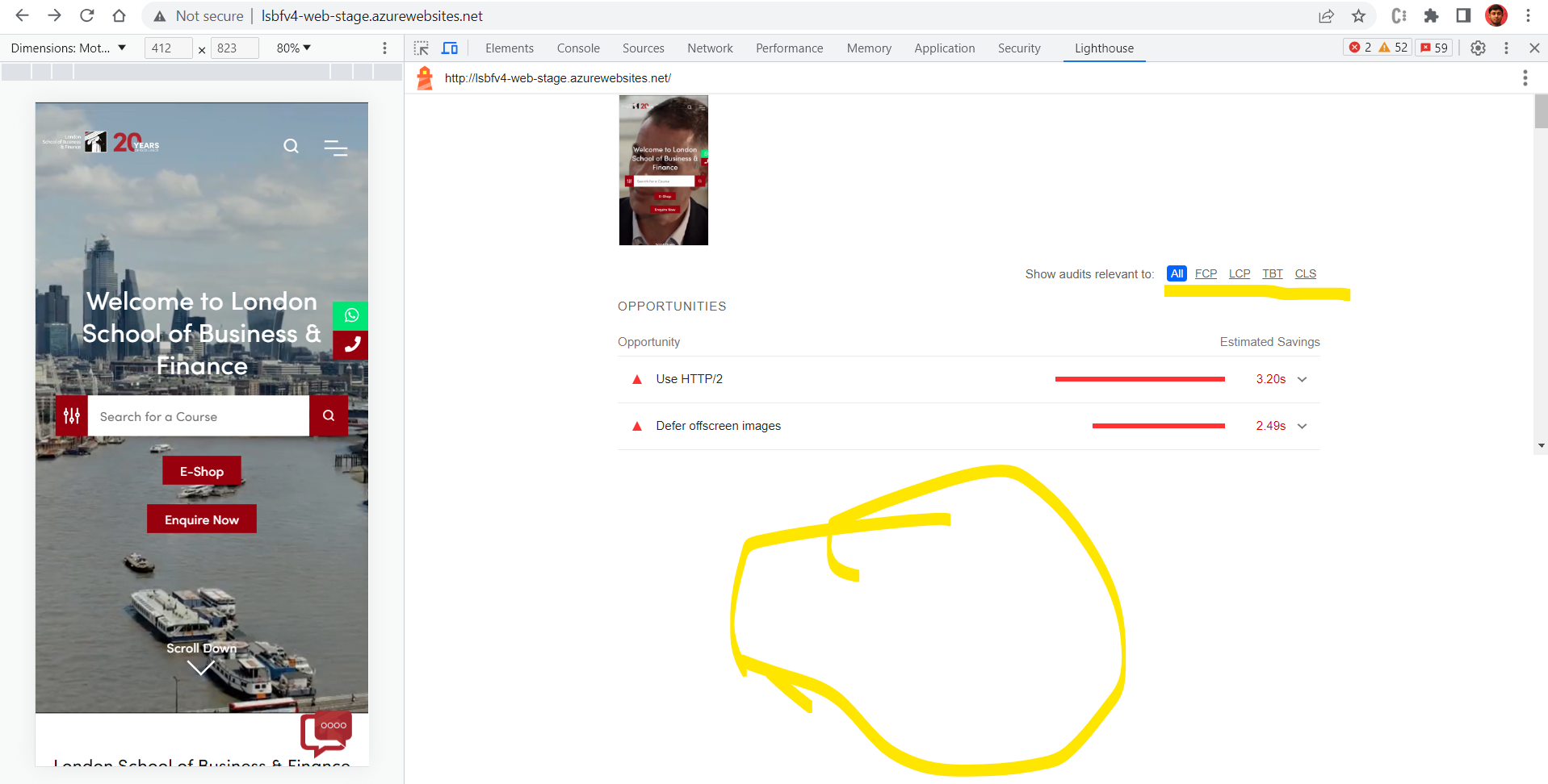 Lighthouse Report UI related issue. · Issue #15303 · GoogleChrome/lighthouse · GitHub