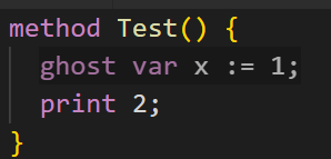 Ghost-code indication too conspicuous · Issue #217 · dafny-lang/ide-vscode · GitHub