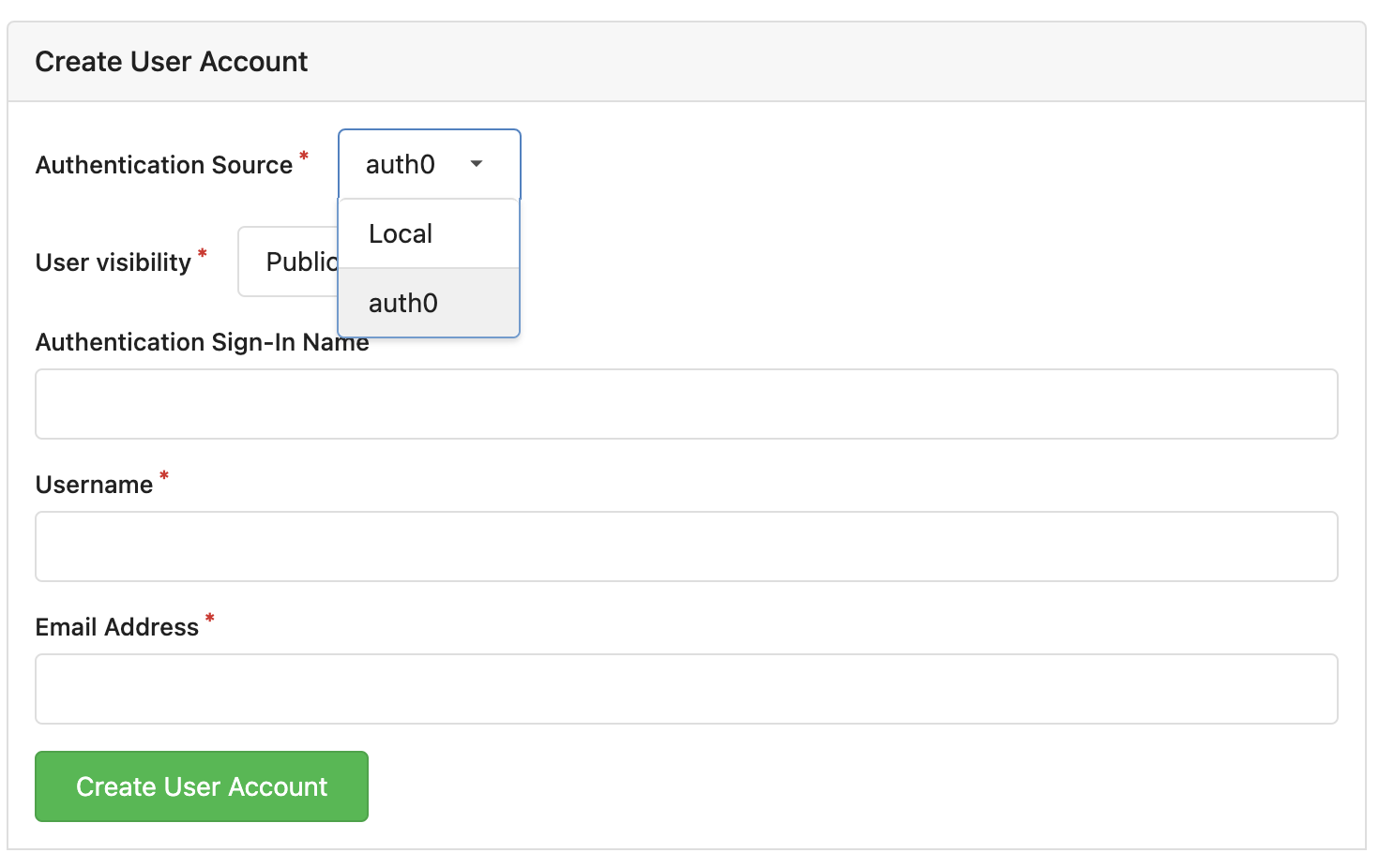Rest API for creating user using oauth authentication source, not local. · Issue #20077 · go ...