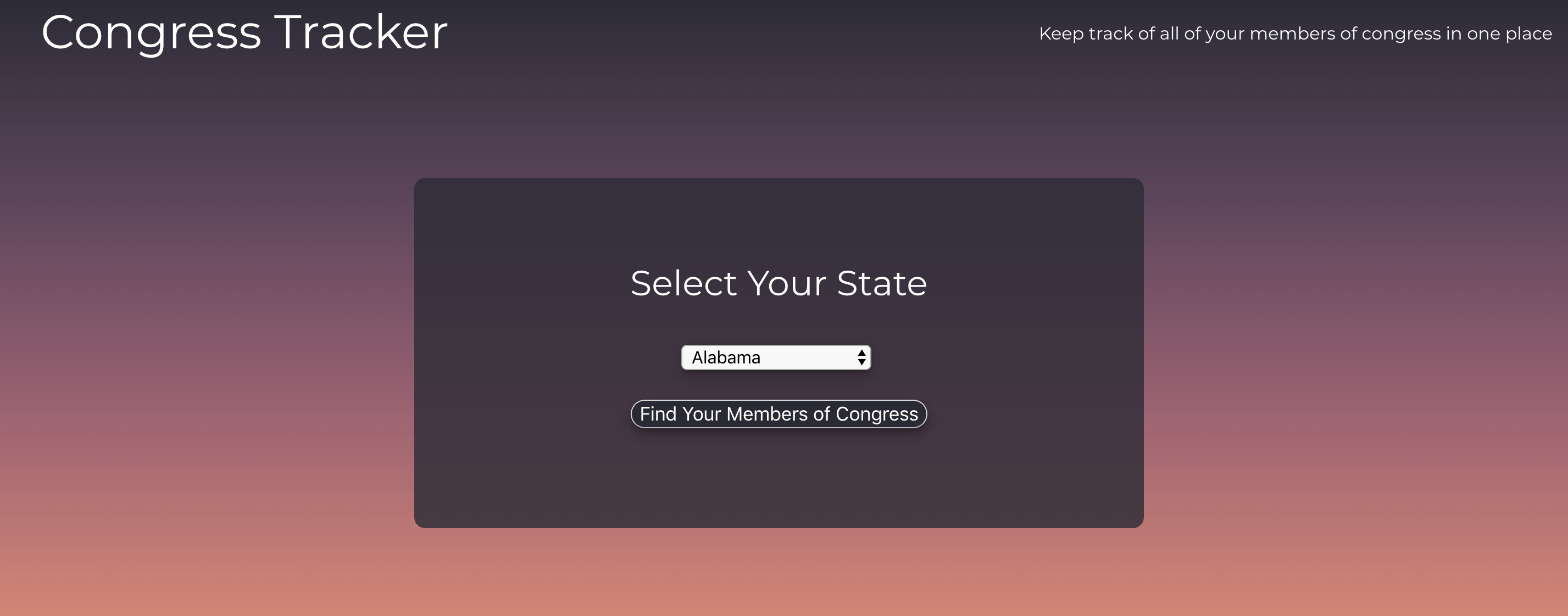 GitHub - TCraig7/RepresentativeTracker: A site to find your members of ...