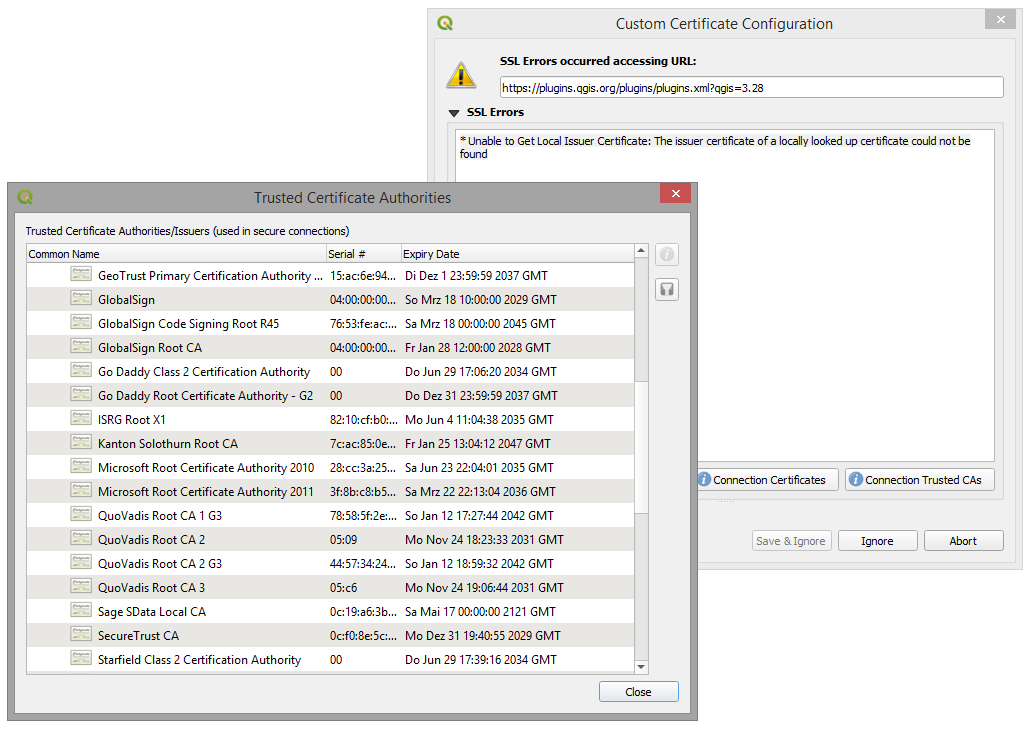 Crash on launch: Unable to Get Local Issuer Certificate · Issue #53155 · qgis/QGIS · GitHub