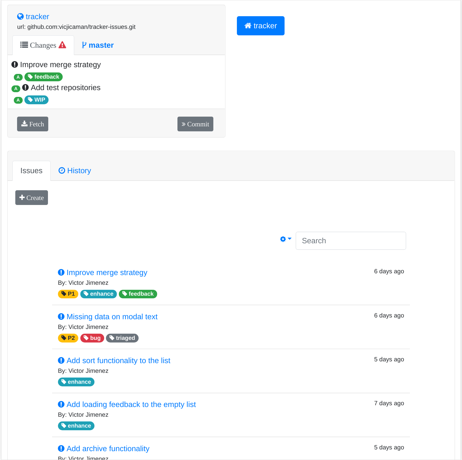 Github Vicjicamantracker Tool This Is A Simple Issue Tracker That Used Git As A Data Store