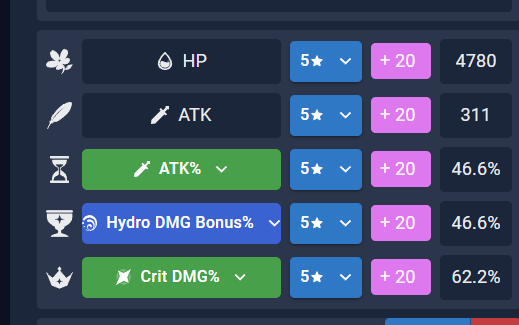 Minor padding issues · Issue #1007 · frzyc/genshin-optimizer · GitHub