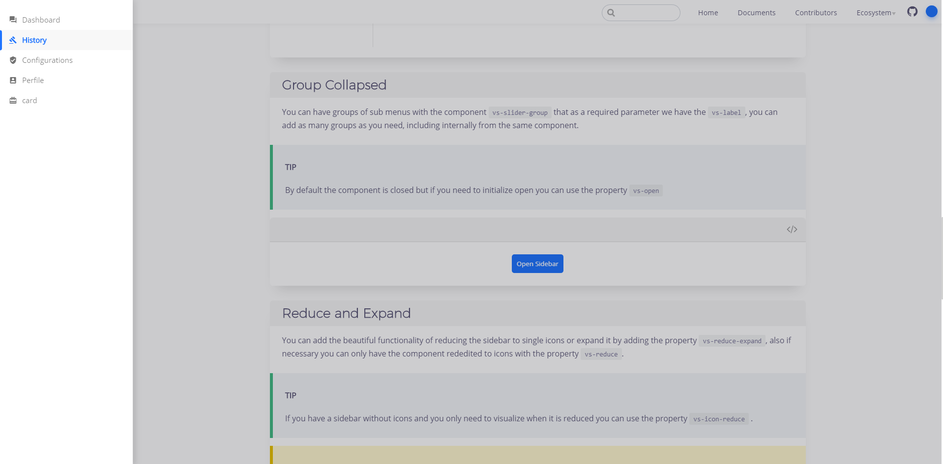 Sidebar collapsable menu disappears after click · Issue #154 · lusaxweb/vuesax · GitHub