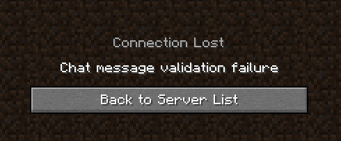 Players get lost connection by "message validation failure" · Issue ...