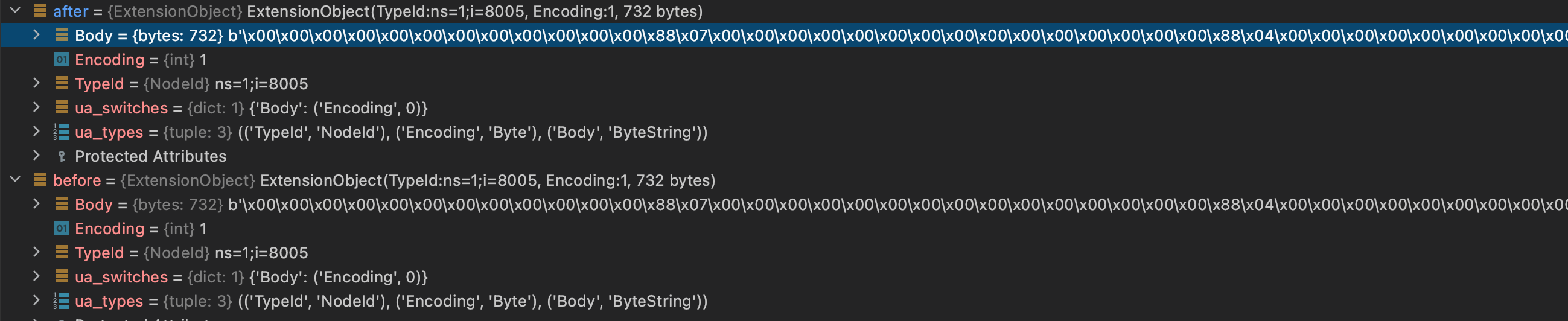 Reading a quite complex extension object results in buffer problems · Issue #1355 · FreeOpcUa ...