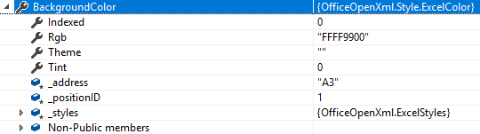Unable to get a Cell Color previously set with SetColor · Issue #111 · JanKallman/EPPlus · GitHub