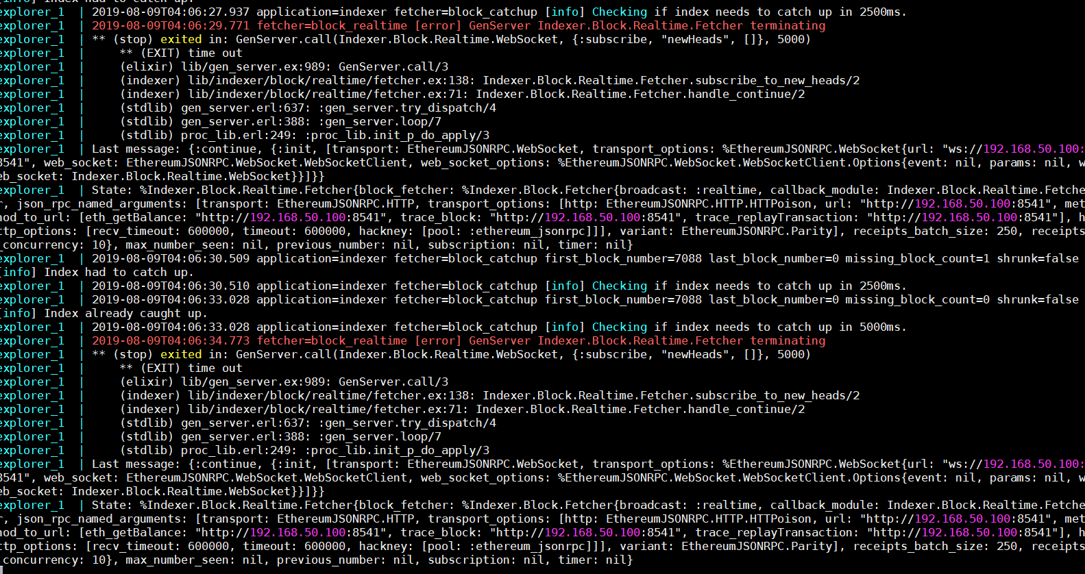 GenServer Indexer.BlockFetcher.Realtime terminating · Issue #624 · blockscout/blockscout · GitHub