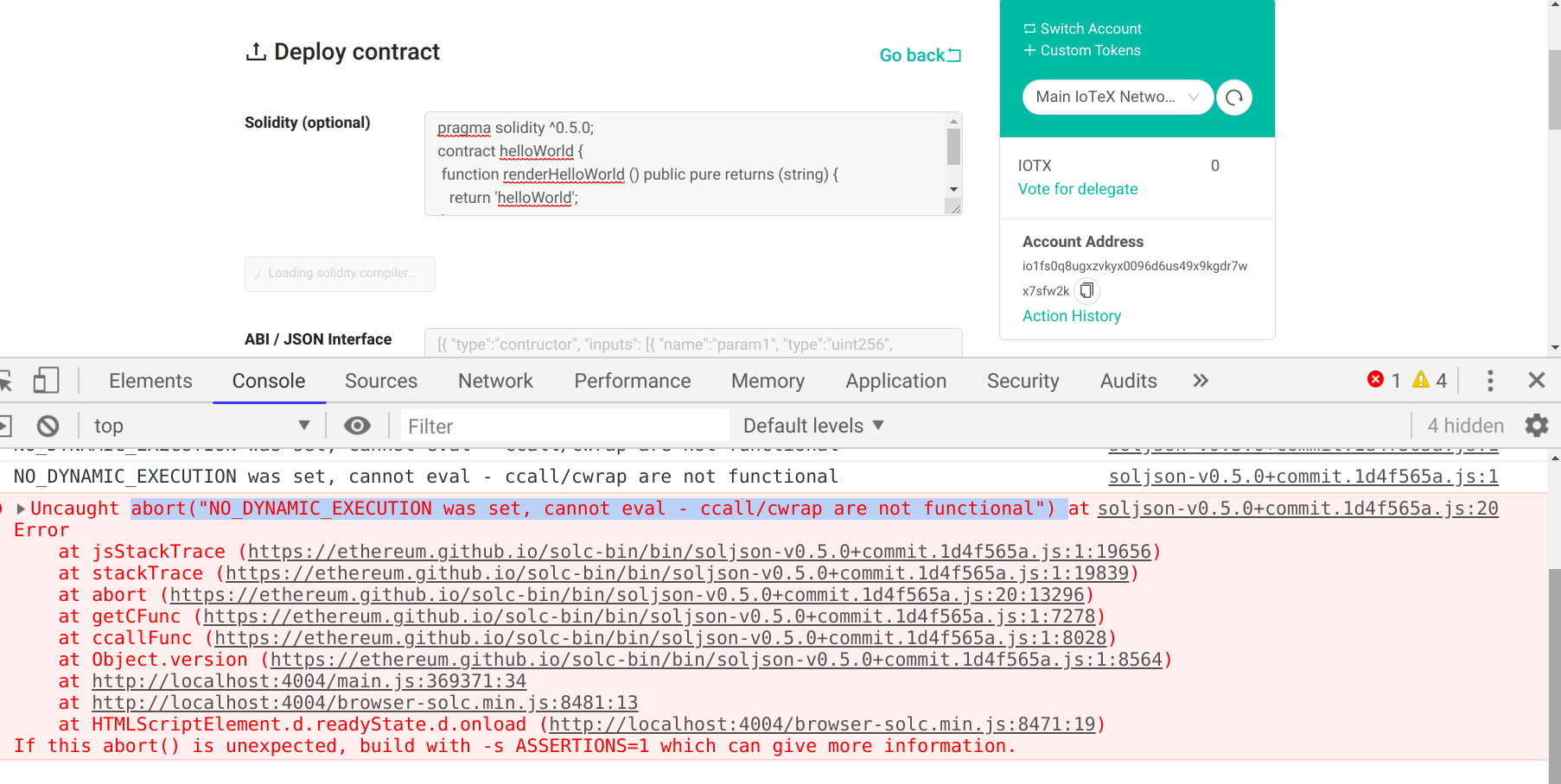 Support solc 0.5.0+ · Issue #1081 · iotexproject/iotex-desktop-wallet · GitHub