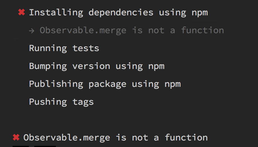 Observable.merge is not a function · Issue #259 · sindresorhus/np · GitHub