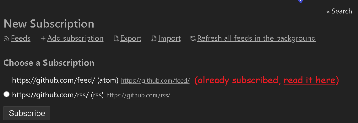 Resubscribing to a feed should take me to the feed · Issue #1614 · miniflux/v2 · GitHub