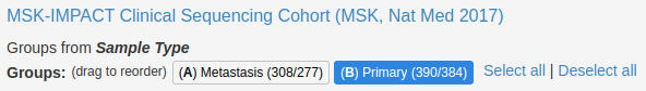 Selected Pathway Table Page Resets Upon Unselecting A Group · Issue 10085 · Cbioportal