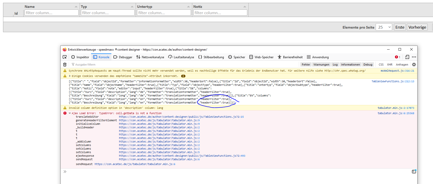 Setting headerFilter in Grouped Column not working?!? · Issue #3341 · olifolkerd/tabulator · GitHub