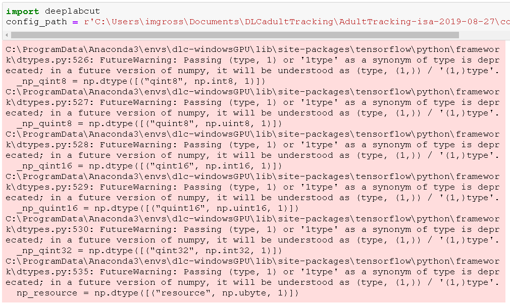 Updating DLC 2.0.8 to DLC 2.1 (numpy) · Issue #448 · DeepLabCut ...