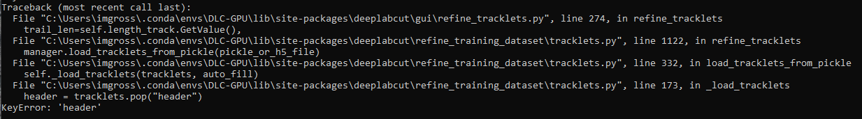 Evaluate Network function not running · Issue #835 · DeepLabCut/DeepLabCut · GitHub