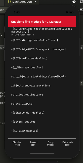 unable to find module for uimanager (lazilyloadIfNeccessary) · Issue #24549 · facebook/react ...